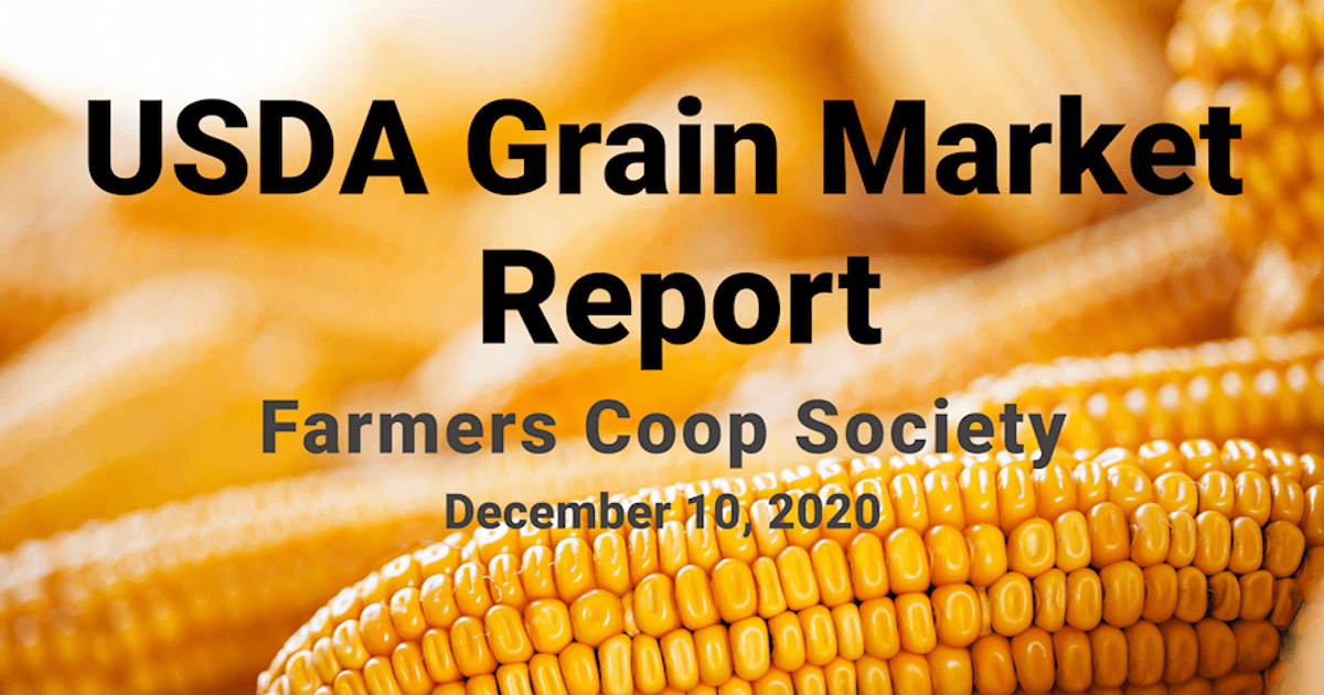 USDA Grain Report 12/10/20 | Farmers Cooperative Society